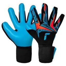 Torwarthandschuhe Reusch "Attrakt Freegel Aqua", Damen, Gr. 9, schwarz, hellblau, 38% Latex, 30% Polyester, 3% Polyurethan, 3% Polyamid, Handschuhe, mit speziellem Haftschaum f&uuml;r perfekten Grip