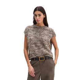 Marc O'Polo Strickpullover MARC O'POLO "aus B&auml;ndchengarn", Damen, Gr. L, medium braun, Obermaterial: 84% Baumwolle, 16% Polyamid, unifarben, U-Boot-Ausschnitt, Pullover Strickpullover