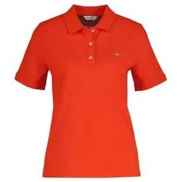 Poloshirt Gant "REGULAR SHIELD", Damen, Gr. L, perfect rot, Single Jersey, Obermaterial: 100% Baumwolle, regular fit normal, Rundhals, eingesetzt gerader Abschluss, Shirts, Regular fit mit Polokragen