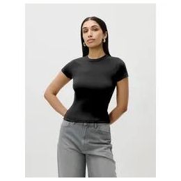 T-Shirt LEGER "Ria, LeGer by Lena Gercke", Damen, Gr. 34, schwarz, Jersey, Obermaterial: 47% Baumwolle, 47% Modal, 6% Elasthan, slim fit, Rundhals, Shirts T-Shirt, schlicht, slim fit