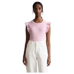 Marc O'Polo T-Shirt MARC O'POLO DENIM "aus Bio-Baumwoll-Mix", Damen, Gr. S, light pink, Obermaterial: 96% Baumwolle, 4% Elasthan, unifarben, regular fit, Rundhals, Babylock, Shirts T-Shirt