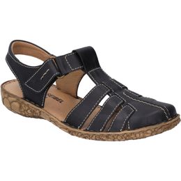 Josef Seibel Damen Sandale "Rosalie 48, schwarz", Gr. 41, schwarz, Obermaterial: 100% Rindsleder Leather cow., Schuhe
