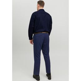 Jack & Jones PlusSize Herren Langarmhemd "JPRBLACARDIFF SHIRT", blau, Gr. 6XL, JACK & JONES PLUSSIZE, Web, Obermaterial: 100% Baumwolle, Hemden