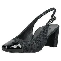 Slingpumps Paul Green "Paul Green Pumps Lederimitat/Textil", Damen, Gr. 38, schwarz, Lederimitat, Textil, Schuhe Slingpumps
