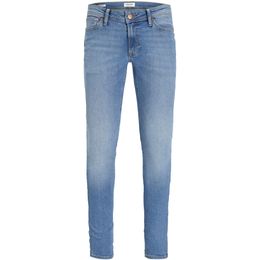 Jack & Jones JACK & JONES Herren Skinny-fit-Jeans "JJILIAM Skinny Jeans mit Used-Waschung f&uuml;r schlanke Silhouette", blau, Gr. 33, Abriebeffekte, Denim/Jeans,