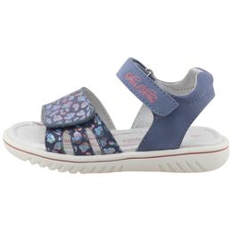 Tom Tailor M&auml;dchen Sandale, Gr. 27, bunt, Lederimitat, Textil, kontrastfarbene Details, Schuhe, Sommerschuh, Klettschuh, Kinderschuh mit bunten