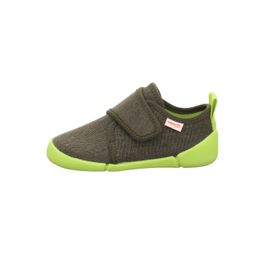 Superfit Jungen Barfu&szlig;schuh "VENTI WMS: weit", Gr. 32, gr&uuml;n, Baumwolle, meliert, Schuhe, Klettschuh, in WMS: Weite weit, Gr&ouml;&szlig;enschablone zum Download