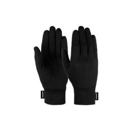Reusch Damen Skihandschuhe "Fingerhandschuhe Merino Wool Conductive & atmungsaktiv", schwarz, Gr. 9, unifarben, 100% Wolle, Handschuhe, aus