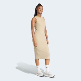 Damen Shirtkleid "W ALL SZN RB DR", beige, Gr. XS, adidas Sportswear, Obermaterial: 48% Baumwolle, 43% Polyamid, 9% Elasthan, Kleider, f&uuml;r Erwachsene