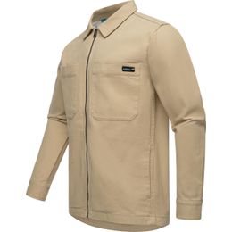 Ragwear Herren Outdoorjacke "Liwty", beige, Gr. M, Material: 100% Baumwolle, Jacken, stylische Herren Hemdjacke mit Brusttasche