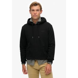 Kapuzensweatshirt Superdry "Essential Logo Hoodie Hb", Herren, Gr. 3XL, schwarz, Sweatware, Obermaterial: 70% Baumwolle, 30% Polyester, unifarben, loose fit normal, Rundhals, Rippb&uuml;ndchen, Sweatshirts, Baumwollmischung, loose fit