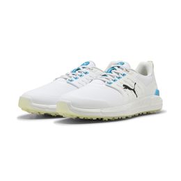 Puma Herren Golfschuh "Ignite Elevate 2 Tour Golfschuhe Herren", Gr. 43wei&szlig; apple spritz speed blau gr&uuml;n, Obermaterial: Textil, Synthetik; Futter: