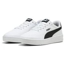 Sneaker Puma "COURT LALLY JR", M&auml;dchen, Gr. 39, schwarz-wei&szlig; (Puma wei&szlig;, Puma schwarz), Synthetik, Schuhe Sneaker, mit Schn&uuml;rung, mit gepolsterter SOFTFOAM+ Einlegesohle