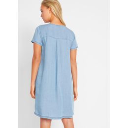 bonprix Damen Jeanskleid, blau, Gr. 42, Denim/Jeans, Obermaterial: 100% Lyocell (TENCEL ), Kleider, f&uuml;r den Casual-Anlass, aus Lyocell (TENCEL ), mit