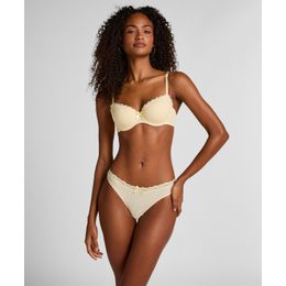 Hunkem&ouml;ller HUNKEM&Ouml;LLER Damen String "Lola Thong", Gr. Lgelb, 76% Polyamid, 24% Elasthan, Unterhosen