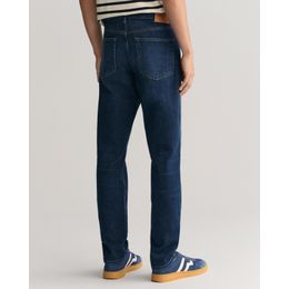 Gant Herren Slim-fit-Jeans "SLIM Gant JEANS", blau, Gr. 32, Denim/Jeans, Obermaterial: 97% Baumwolle, 2% Polyester, 1% Elasthan, Jeans