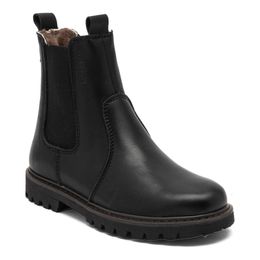 bisgaard M&auml;dchen Chelseaboots "neel lamb", Gr. 33, schwarz, Leder, unifarben, Schuhe, Winterboots mit Lammfell, Gr&ouml;&szlig;enschablone zum Download