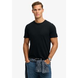 Superdry Herren Rundhalsshirt "CLASSIC ESSENTIAL TEE", schwarz, Gr. XL, unifarben, Single Jersey, Obermaterial: 100% Baumwolle, Shirts, Relaxed Fit,