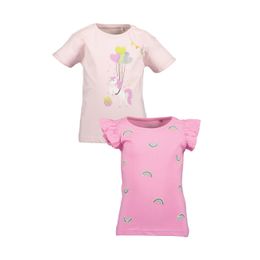 Blue Seven M&auml;dchen T-Shirt, rosa, Gr. 98, bedruckt, Single Jersey, Obermaterial: 100% Baumwolle, Shirts