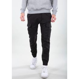 Herren Cargohose "Airman Pant", schwarz, Gr. 31, Alpha Industries, unifarben, Web, Obermaterial: 98% Baumwolle, 2% Elasthan. Futter: 100% Baumwolle,