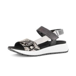 Gabor Damen Plateausandaletten "Plateau Sandale", Gr. 36, schwarz-wei&szlig;, Schuhe