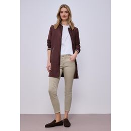 Slim-fit-Jeans Street One, Damen, Gr. 33, L&auml;nge 28, beige washed, Jeans, 81% Baumwolle, 17% Polyester, 2% Elasthan, unifarben, kn&ouml;chelfrei, Jeans Slim-fit-Jeans, Middle Waist