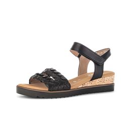 Gabor Damen Keilsandalette "Keilsandalette", Gr. 40, schwarz, Schuhe