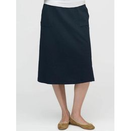 Damen Midirock "moshi moshi mind Skirt halo", blau, Gr. S, MOSHI MOSHI MIND, Obermaterial: 100% Baumwolle, R&ouml;cke