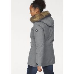 Polarino Damen Funktionsparka, grau, Gr. 46, meliert, Obermaterial: 100% Polyester. Besatz: 100% Polyester. Futter: 100% Polyester. Wattierung: 100%