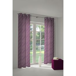 Vorhang Adam, B:145cm H:225cm, lila, Jacquard, Baumwolle (Bio-Baumwolle), Wohnzimmer, Gardinen, "Argentinian Criolla", aus 100% Bio-Baumwolle