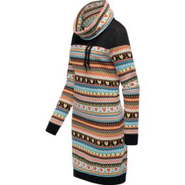Ragwear Damen Sweatkleid "Chlloe Jacquard YOUMODO", bunt, Gr. XL, Material: 70% Baumwolle, 30% Polyester, Kleider, stylisches Langarmkleid mit