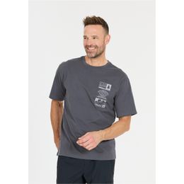T-Shirt WHISTLER "Arwen", Jungen, Gr. L, grau (dunkelblau), 100% Baumwolle, bedruckt, normal, Rundhals, Shirts T-Shirt, Komfort