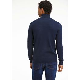 LINDBERGH Herren Rollkragenpullover, blau, Gr. S, Strick, Obermaterial: 52% Viskose, 26% Polyester, 22% Polyamid, Pullover, mit Rollkragen
