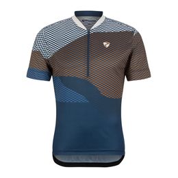 Ziener Herren Radtrikot "NEMIC-Z", blau, Gr. 58, Obermaterial: 100% Polyester. Obermaterial 2: 90% Polyester, 10% Elasthan, Trikots