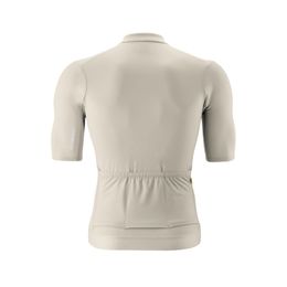Gonso Herren Radtrikot "Road Jersey M", beige, Gr. S, 84% Polyester, 16% Elasthan, Trikots, Herren Fahrradtrikot kurzarm, Full-Zip Trikot,
