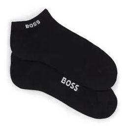 Sneakersocken BOSS "2P AS Logo CC W", Damen, Gr. 35-38, schwarz (schwarz 001), Baumwollmischung, elastisch, Socken Sneakersocken, mit Logoschriftzug