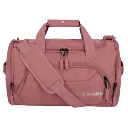 Reisetasche Travelite "KICK OFF, verschiedene Gr&ouml;&szlig;en und Farben", Gr. B/H/T: 40cm x 23cm x 25cm, rosa (rose), Polyester, unifarben, Taschen Reisetasche, Reisegep&auml;ck Sporttasche Freizeittasche mit Aufsteckfunktion