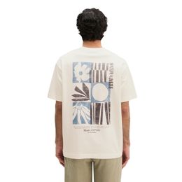 Marc O'Polo MARC O'POLO Herren T-Shirt, beige, Gr. XL, Jersey, Obermaterial: 100% Baumwolle, Shirts, loose fit mit R&uuml;ckenprint