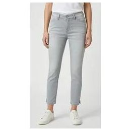 7/8-Jeans MAC "Dream Summer", Damen, Gr. 46, L&auml;nge 28, authentic light grau used, Denim/Jeans, Obermaterial: 75% Baumwolle, 12% Modal, 9% Polyester, 4% Elasthan, figurbetont kn&ouml;chelfrei, Jeans, verk&uuml;rzt mit Schlitz am Saum