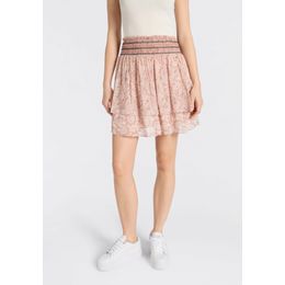BOSS Orange Damen Stufenrock "Vesiana Premium Damenmode", rosa, Gr. 42, gemustert, Web, Obermaterial: 100% Viskose, R&ouml;cke, in Mini-L&auml;nge, Viskose