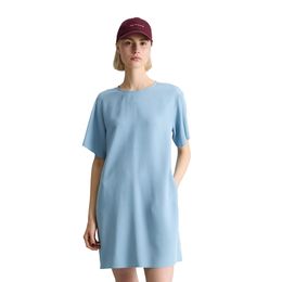 Marc O'Polo Minikleid MARC O'POLO DENIM "aus LENZING&trade; Lyocell", Damen, Gr. L, Normalgr&ouml;&szlig;en, blau dawn, Obermaterial: 100% Lyocell, unifarben, regular fit kurz, Rundhals, normaler Saum, Kleider Minikleid