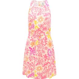 Ragwear Damen Blusenkleid "Sanai Print YOUMODO"pink, Gr. XS, Material: 100% Viskose, Kleider, Sommerkleid mit Schn&uuml;rung und modischem Print