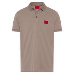 Hugo Damen Poloshirt "Dereso"light, pastel braun237, Gr. XXL, unifarben, Jersey, Obermaterial: 100% Baumwolle, Shirts, Slim Fit, Kurzarm, Hugo