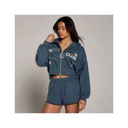 Myprotein MP Damen Move Club Graphic Lightweight Loopback Zip Through Hoodie - Faded Blue - XS