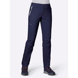 Casual Looks Damen Zip-off-Hose, blau, Gr. 20, unifarben, 95% Polyamid, 5% Elasthan, Hosen