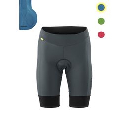 Fahrradhose Gonso "SITIVO W", Damen, Gr. 36, Normalgr&ouml;&szlig;en, grau (hellblau), 65% Polyamid, 35% Elasthan, Hosen Fahrradhose, Damen Radhose, Radlerhose mit speziellem Sitzpolster, Tight Fit