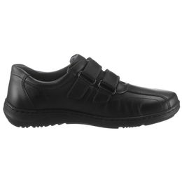 Waldl&auml;ufer WALDL&Auml;UFER Herren Klettschuh "Herwig", Gr. 11,5, schwarz, Nappaleder, Schuhe, Slipper, Komfortschuh, Freizeitschuh mit Klettverschl&uuml;ssen, G-Weite