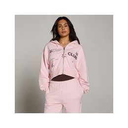 Myprotein MP Damen Move Club Graphic Leicht Loopback Durchgehender Rei&szlig;verschluss Hoodie - Blush - M