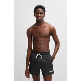 HUGO UNDERWEAR Damen Badehose "Haiti", schwarz, Gr. L, Microfaser, Obermaterial: 100% Polyacryl, Badehosen, mit Markenschriftzug auf der Kordel