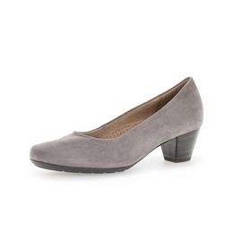 Pumps Gabor "Eleganter Pump", Damen, Gr. 44, grau, Schuhe Pumps